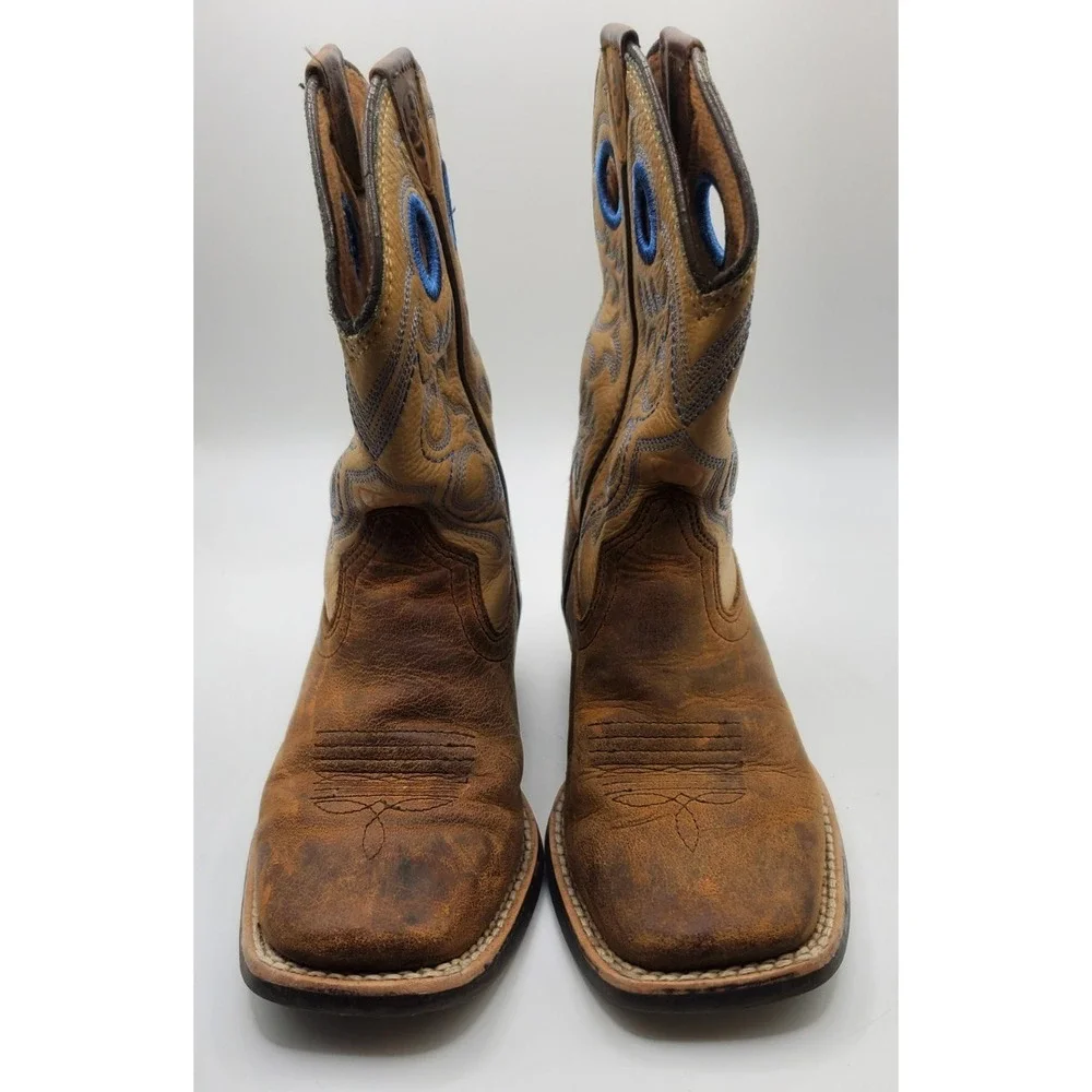 Ariat | Shoes | Ariat Crossfire Western Boots Youth 1 Cowboy Brown ...